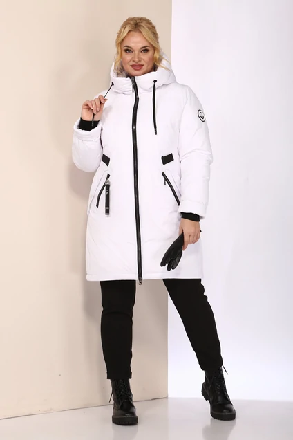 Куртка 2096 белый Shetti купить в интернет магазине Велесмода